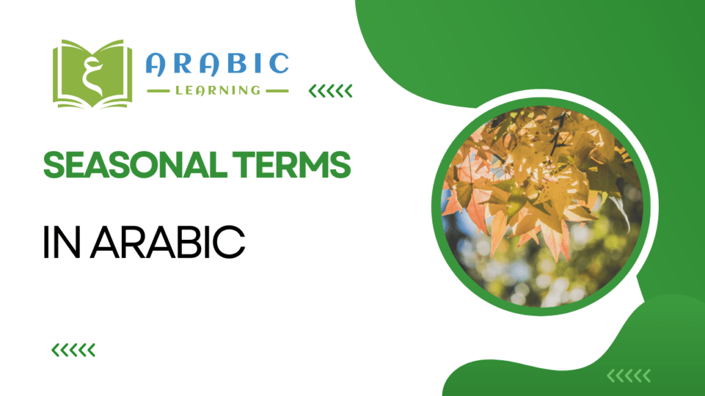 Learn Arabic Seasonal Words for Kids