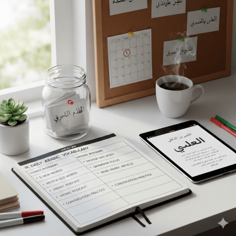 Daily & Weekly Arabic Vocabulary Study Routine - Arabic Blog